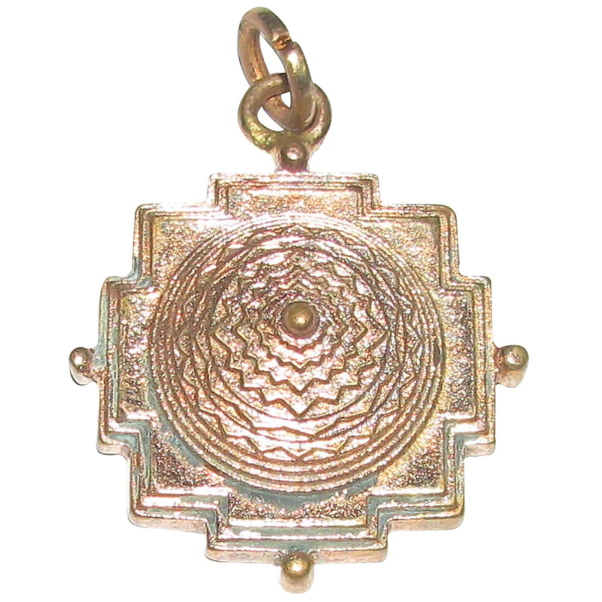 Bakthi Today Bronze Panchalogam Mahameru Pendant Panchaloha Sri Yantra Meru Kavach Panchadhatu Maha Meru Pendant
