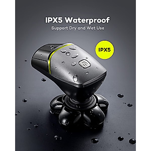 Head Shaver, ATEEN Wet/Dry Electric Razor for Men Rechargeable, Mens Cordless Rotary Shavers for a Perfect Bald Looking, Grooming Kit for Men, Anti-Pinch, LED Display-Mens HIMS Gifts