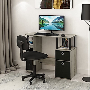 FURINNO Turn-N-Tube 4-Bins System Rack, Columbia Walnut/Black/Dark Brown