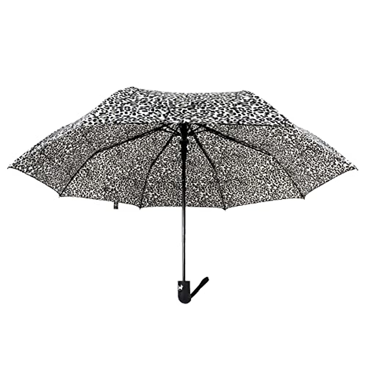 Nollia Windproof Automatic Travel Umbrella, Compact Portable with Reinforced Ribs for Sun & Rain-Automatic Snow Leopard