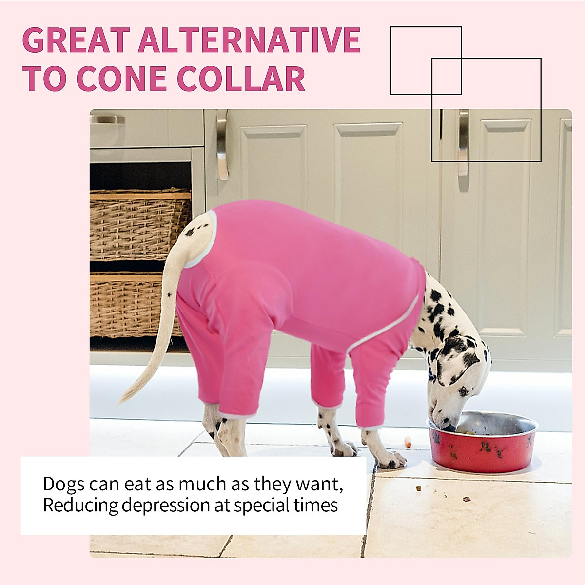 FUAMEY Recovery Suit for Dogs, Long Sleeve Dog Onesie for Surgery Female, Male Neuter Abdominal Wound Surgical Suit Dog Prevent Licking Wounds Shedding Suit Jumpsuit with Zipper