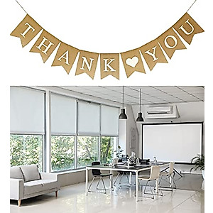 Shimmer Anna Shine THANK YOU Burlap Banner for Wedding Decorations Birthday Party Baby Shower Bridal Shower Baptism Supplies Teacher Appreciation Office Appreciation Sign Photo Prop