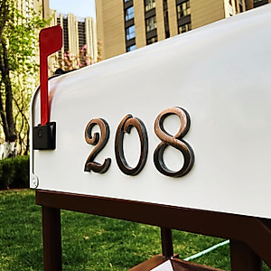 Waterproof House Mailbox Numbers 3 Inch Door Number Address Sign Stickers for Apartment Hotel Office Home Yard Outside or Business Decoration Project. (Copper)