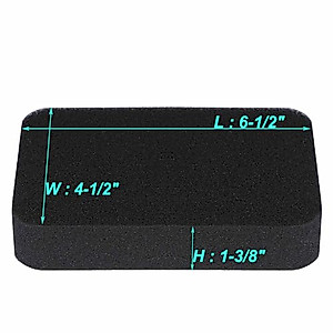 DUCTAIL 2 Pack 17211-899-000 Air Filter, Compatible with Honda Generator EB3000 EB3500 EB3500X EB5000X EB6500 EB6500X GP6500 EM3000 EM3500S EM5000 EM5000X EM5000SX 17211899000 Foam Air Filter Parts