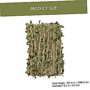 OSALADI 3 Rolls Simulated Rope and Rattan Handmade Gifts Jungle Decorations Plant Accessories Natural Burlap Rope Burlap Wreath Fake Leaf Plant Garland Crafts Making Rope Natural Rope