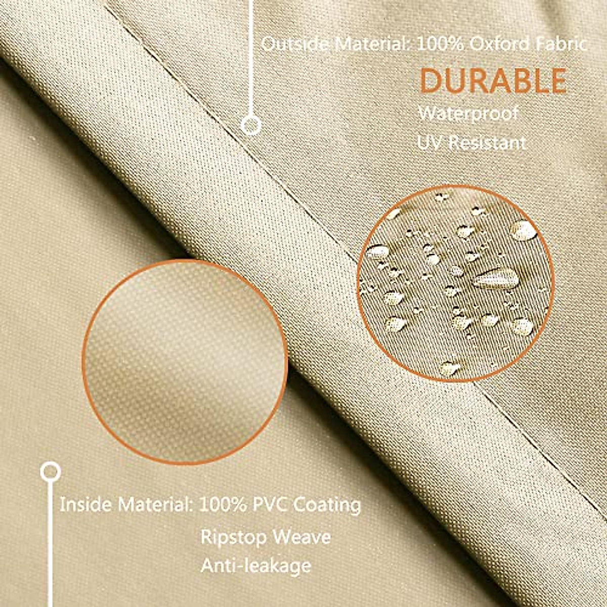 Baner Garden Patio Furniture Covers,Outdoor Furniture Cover Waterproof,Patio Furniture Set Covers for 3 Piece Outdoor Bistro,Patio Sofa Covers Set for 2 Chairs and Coffee Table,Khaki