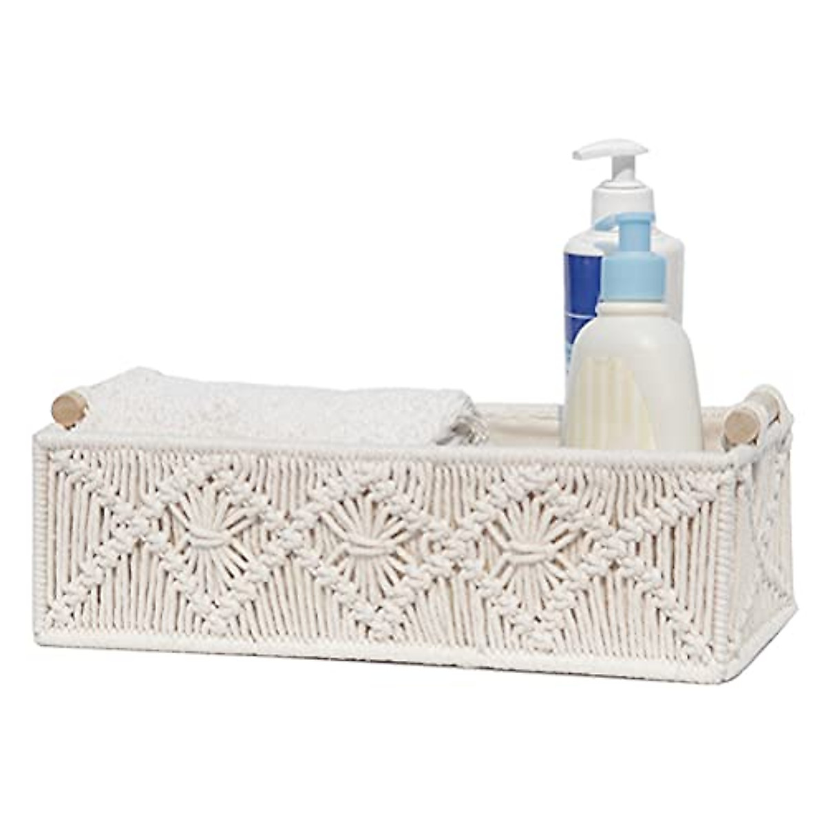 Storage Basket Woven Basket Boho Bedroom Decor, Decorative Basket Rattan Decor Magazine Basket, Toilet Tank Basket, Boho Nursery DéCor