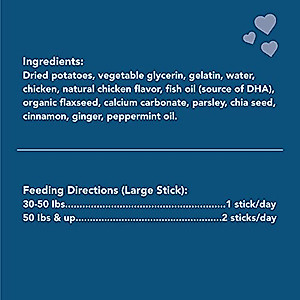 Get Naked Grain Free 1 Pouch 6.6 Oz Skin & Coat Dental Chew Sticks, Large