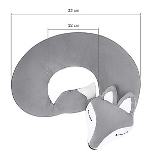 Cute Fox Travel Pillow for Adults Teens Cartoon Animal U-Shaped Neck Pillow Soft Washable Neck Cushion for Head Support Chin Neck Support Travelling Pillow for Airplanes Car Bus Train Office Home Use