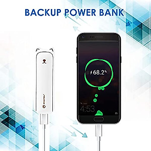 BRILLIRARE Handheld Fan, 3 IN 1 Portable Personal Fans with Power Bank&Flashlight, Mini Foldable Pocket Desk Fan, USB Rechargeable Battery Operated, 8-24 Work Hours for Travel Camping, White