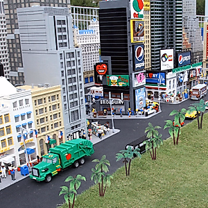 Quancru 10Pcs Miniature Coconut Palm Tree Model Artificial Greenery Plant Decoration DIY Train Railway Building Diorama Sandbox Cake Topper Landscape