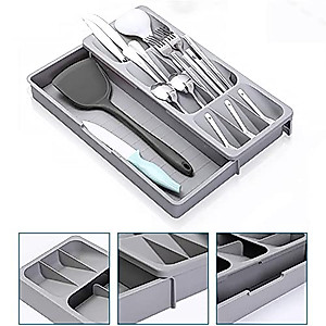 utensil organizer for kitchen drawers, small space tableware storage boxes, expandable drawer organizers, kitchen drawers for fixing tableware spoons and forks