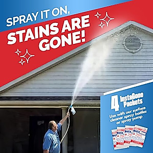 Instagone, Cleaning Supplies, All Purpose Cleaner, 0.8oz Pack of 4, Hard Water Stain Remover, Multisurface Cleaner Spray, Patio Cleaner, Multipurpose Cleaner, Sink Cleaner, Stain Remover