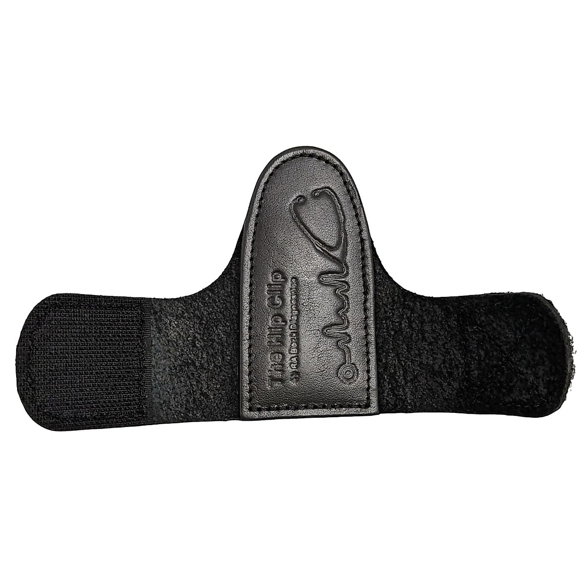 The HipClip – Handmade Leather Stethoscope Holder (Black) Full Grain Leather