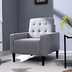 PatioFestival Accent Chair Arm Chair Single Sofa Comfy Living Room Furniture Modern Mid-Century Fabric Armchair for Home Bedroom Office