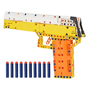 Yanscian Desert Eagle Nerf Gun Model Building Pistol Toy kit Set 222 Pcs DIY STEM Toy Gun That Shoots Building Block Brick for Kids&Adults Educational Construction