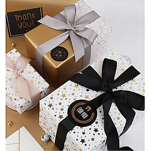 1-1/2" Wide Double Faced Black Polyester Satin Ribbon for Crafts, Wedding, Gift Wrapping, Bow Making,Party Decoration, Christmas Tree Deco (25 Yards)