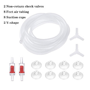 ALEGI Aquarium Sponge Filter for 20 Gallon Fish Tank, Betta, Nano, Shrimp, Fry, Biochemical Filter with Airline Tubing, Check Valves, Suction Cups