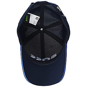 BOSS Men's Technical Pique Logo Cap, Whale Blue, One Size