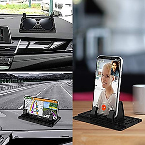 Cell Phone Holder for Car, AONKEY Dashboard Car Pad Mat Vehicle GPS Mount Universal Fit All Smartphones, Compatible iPhone Xs/XS Max XR X 6S 7/8 Plus, Galaxy Note 9/8 S8/S9/S10 Plus J7 J3, Pixel 3 XL