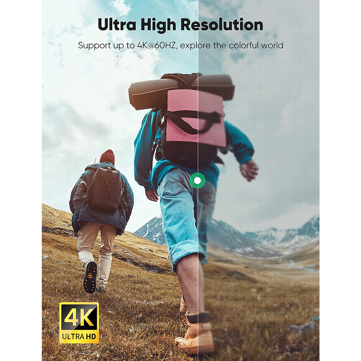 oldboytech 4K Micro HDMI to HDMI Cable Adapter 3FT, Micro HDMI Cable Nylon Braid (Male to Male) 8K/4K@60HZ/3D Grey Compatible with Hero 8/7/6/5, Raspberry Pi 4, A6000, A6300, Nikon Camera