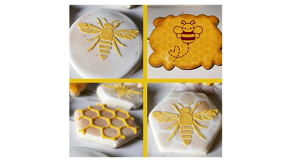 12-Piece Bee Honeycomb Stencil Set for DIY Crafts & Home Decor