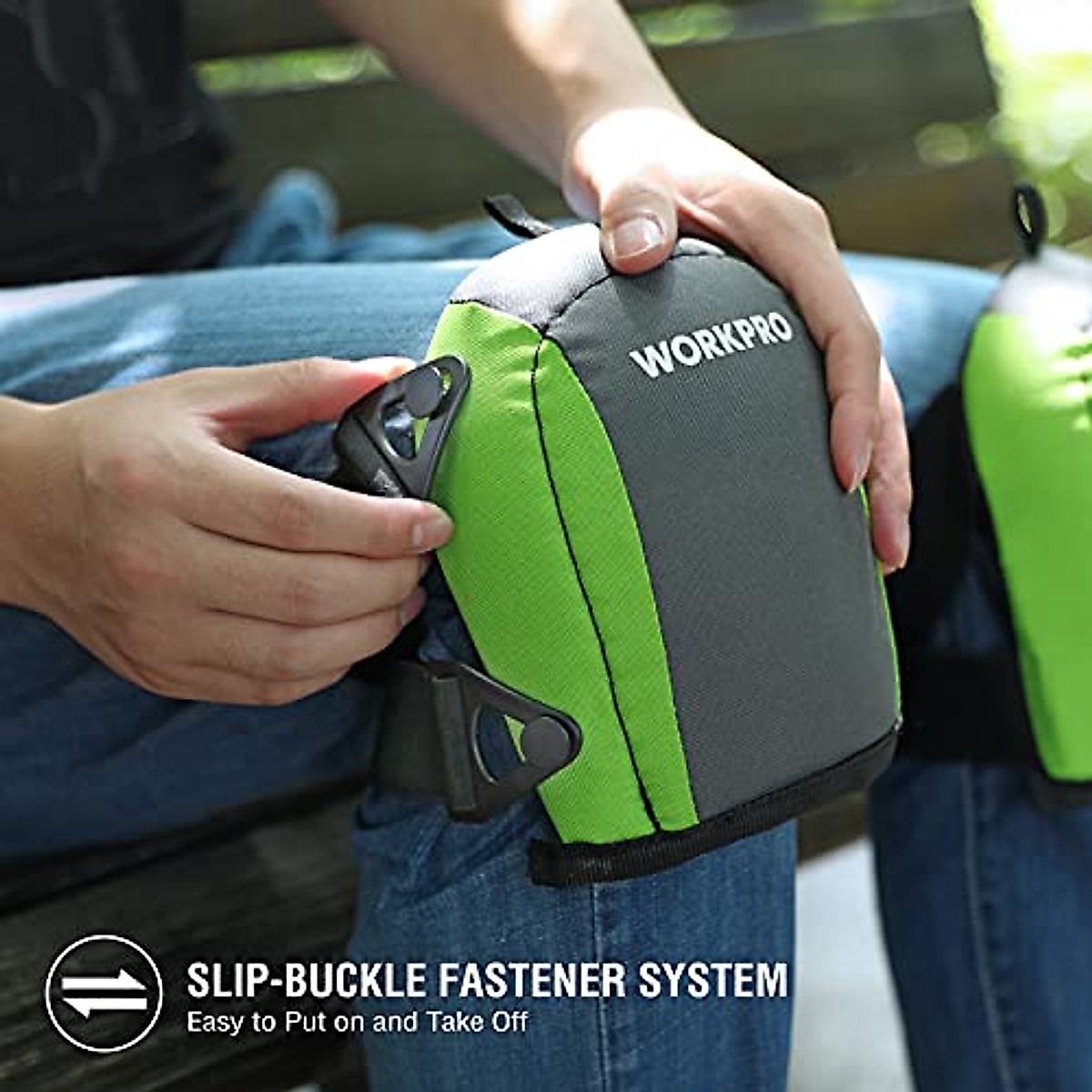 WORKPRO Garden Knee Pads, Flooring Kneepads with Foam Padding, Comfortable Kneeling Cushion for Gardening, House Cleaning, Construction Work, 7.87"*6.75"*3"