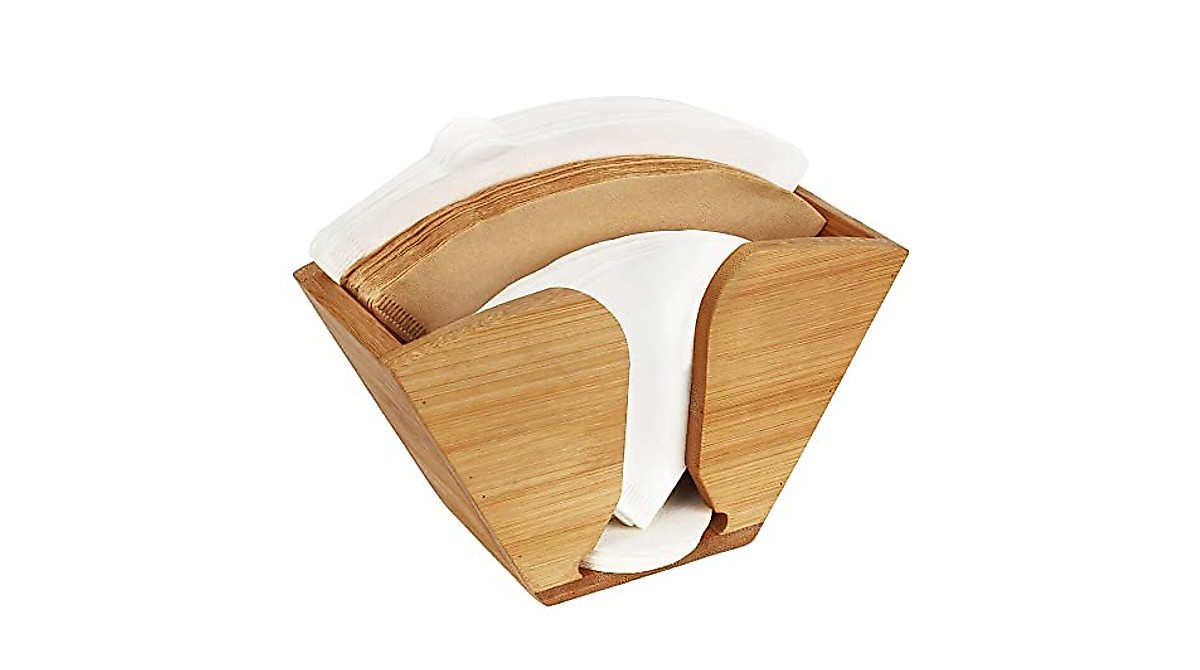 Unibene Bamboo Coffee Filter Holder - Organize Your Coffee Filters