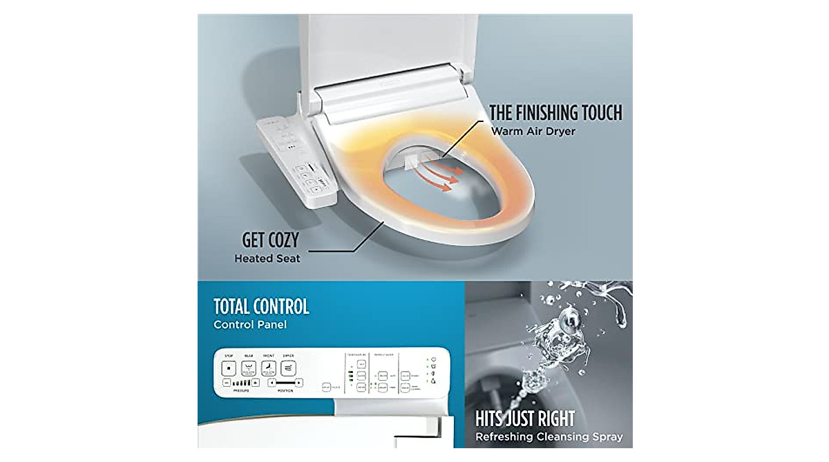 TOTO Washlet KC2 Electronic Bidet Toilet Seat - Heated & SoftClose