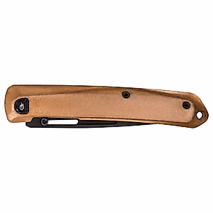 Gerber Gear Affinity Folding Pocket Knife Plain Edge D2 3.6 Inch Blade, Copper