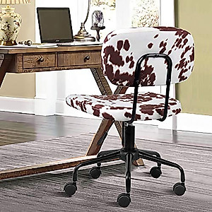 GIA Ayrshire Cow Pattern Without Arms Chair, White and Brown