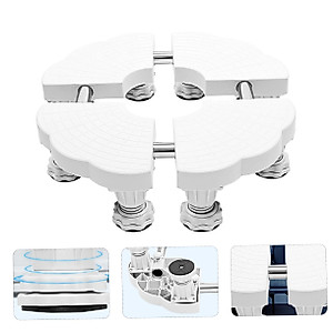Yardenfun Air Conditioner Base Bracket Anti Vibration Washing Machine Support Stand for Mini Fridge Adjustable Base Washing Machine Stand Washer Stand White Plastic It Can Move Refrigerator
