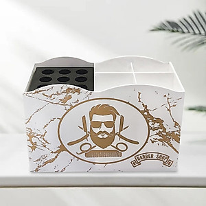 Generic Hairdressing Tool Storage Box Removable Holder Rack for Home, White, 17.8x8.2x10.5cm