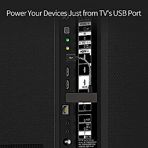 2-Pack 1 Foot USB Cable for Fire Stick, Power Cable for Streaming TV Stick, TV Power Cord for Amazon Fire Stick