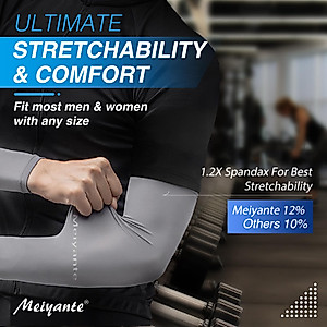 Arm Sleeve For Men & Women UV Sun Protection Cooling Arm Sleeves for Mens For Tattoo Cover Up Football Hiking Running Golfing Cycling Fishing Basketball Driving Gardening Golfing Fishing 1 Pair White