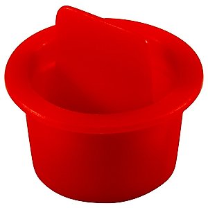 Caplugs ZCPT8Q1 Plastic Center Pull Tab Tapered Plug. CPT-8, PE-LD, Cap OD 0.88" Plug ID 0.727", Red (Pack of 100)