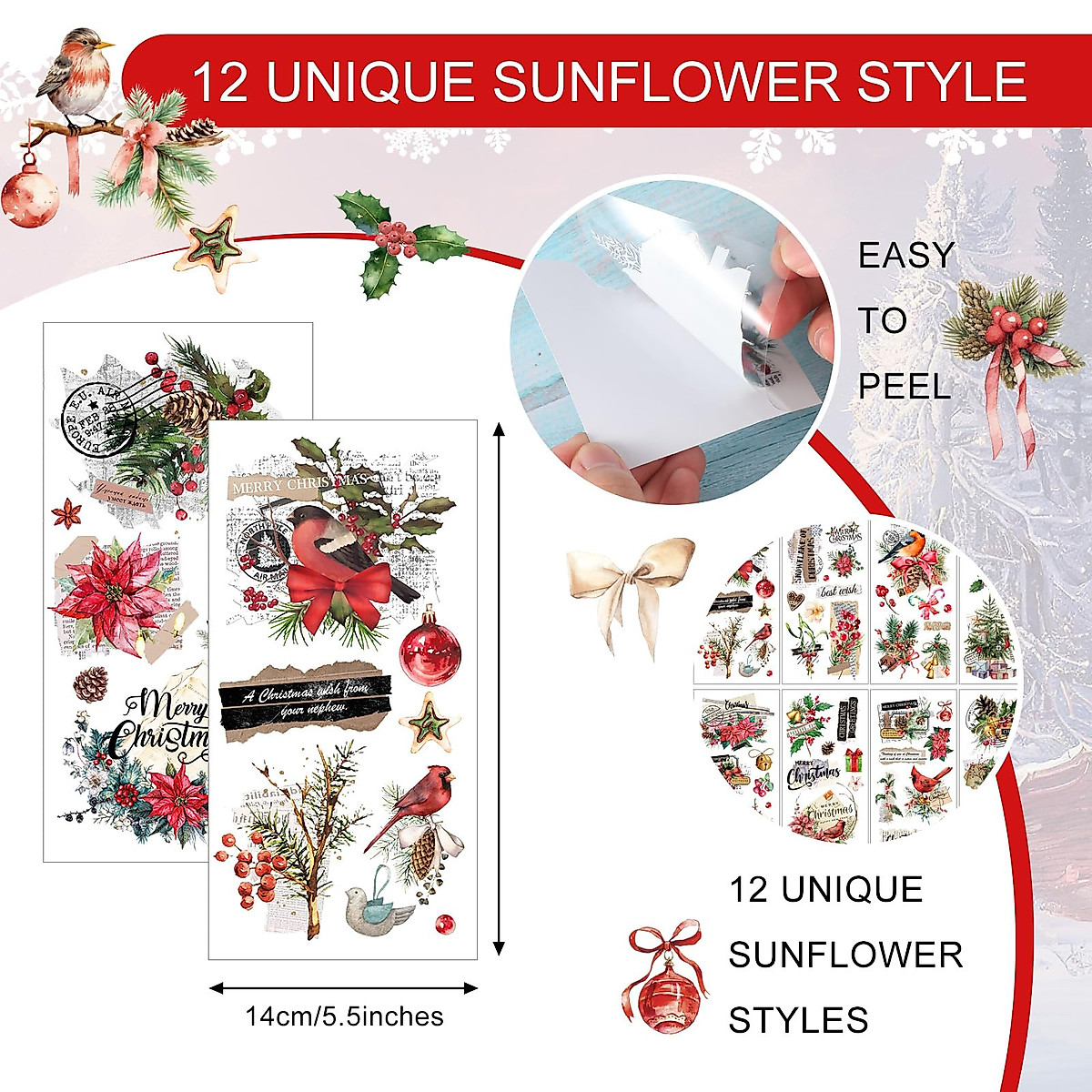 Lincia 10 Sheets Easter Day Rub on Transfers for Crafts and Furniture Bunny Rub on Transfers Stickers for Wood DIY Home Decals Craft 5.91 x 11.81(Fresh Style)(Floral Holiday)