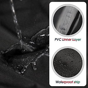 Fentiff Round Patio Furniture Cover,Heavy Duty Waterproof Outdoor Table Chair Set Covers,Bar Height Table and Chair Dining Table Cover for All Weather Resistant - 42''Dx 28''H