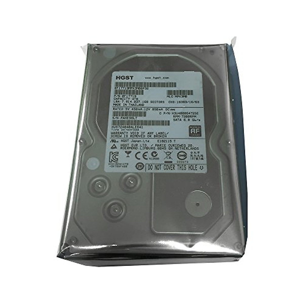 HGST Ultrastar 7K4000 (0F17719) 4TB 64MB Cache 7200RPM SATA III 6.0Gb/s 3.5" Internal Desktop Hard Drive for PC, Mac, NAS, RAID, CCTV DVR (Renewed) w/1 Year Warranty