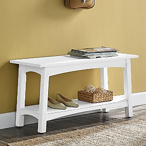 Alaterre Furniture Craftsbury 36" W Wood Entryway Bench