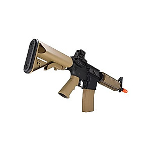SOFT AIR USA Colt M4A1 M4 CQBR AEG Electric Airsoft Rifle with Adjustable Hop-Up, Dark Earth/Tan, 453 FPS