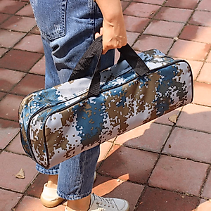 ISEMRO Portable Fishing Rod Bag Collapsible Fishing Bag Large Capacity Outdoor Nylon Carrying Case (50CM Length)