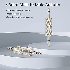 Headphone Adapter 2.5mm to 3.5mm adapter, Gold Plated 3.5mm Female to 2.5mm Male Audio Adapter/2.5 mm Female to 3.5 mm Male 4 Poles Jack Stereo Adapter /4 Ring Jack Stereo or Mono 3 in 1 Pack