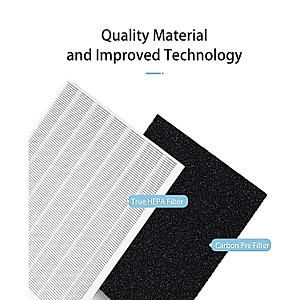 115115 Size 21 Filter A Compatible with Winix PlasmaWave Air Purifier C535, 5300, 5300-2, 6300, 6300-2, AM90, P300, True HEPA Filter with 4 Carbon Pre-Filters