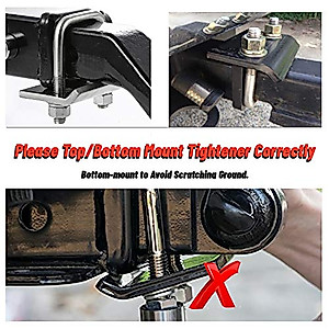 CZC AUTO Hitch Tightener 304 Stainless Steel Heavy Duty Anti-Rattle Stabilizer for1.25 2 Inch Hitch, Rust-Free Lock Down Hitch Stabilizer for Hitch Tray Cargo Carrier Bike Rack Trailer Ball Mount