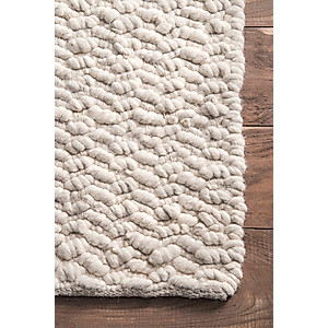 nuLOOM Glendora Hand Woven Chevron Area Rug, 8' 6" x 11' 6", Ivory