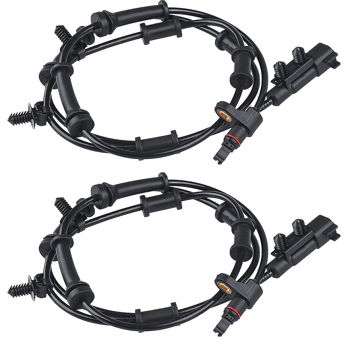 WMPHE 2 Pcs ABS Wheel Speed Sensor Compatible with Jeep Wrangler 3.6L 3.8L 2007 2008 2009 2010 2011 2012 2013 2014 2015 2016 2017, Replacement for 68003281AC 68003281AA, Front Left & Right ABS Sensors