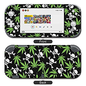 Weed Skulls Stickers Full Wrap Decal Skin Faceplate Protective Stickers Compatible for Nintendo Switch for Switch Lite