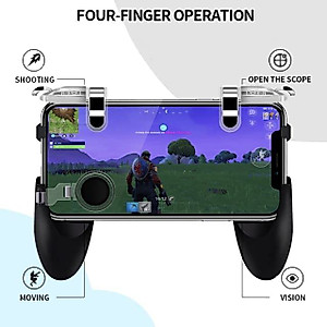 YFP Integrated Handheld Mobile Game Controller Compatible with Apple and Android Phones Mobile Controller L1R1 Mobile Game Trigger Joystick Gamepad