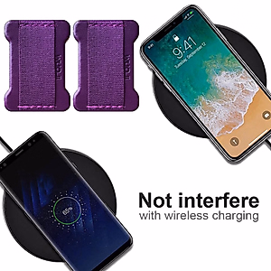 WUOJI Phone Loop Finger Holder,Cell Phone Finger Grip Strap Holder for Hand, Ultra Thin Anti-Slip Cell Phone Grips Band Holder for Back of Phone Compatible with Most Smartphones (Black Purple)